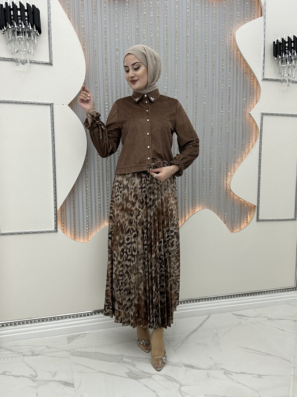 Layza Etekli Takım Kahverengi Modelleri En Uygun Fiyatlarla
